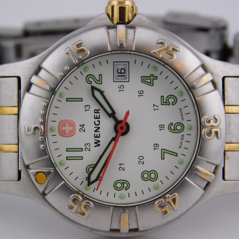 WENGER Swiss Made 70286 All St. Steel Quartz Women's Watch Sz.6 3/4 ...