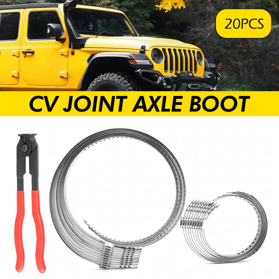 Universal Adjustable Axle CV Joint Boot Crimp Clamps W/ Clamp Pliers ...