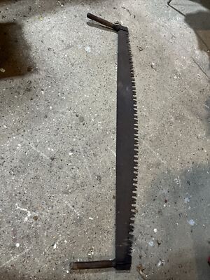 Antique Crosscut 2 Man Logging Saw 66" - Wide blade, Primitive Tool | eBay