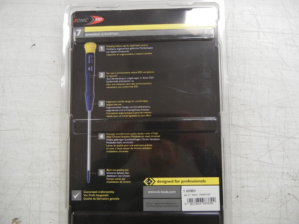 Wiha Tools Xonic ESD Safe extra long precision screw drivers T 4883XESD ...