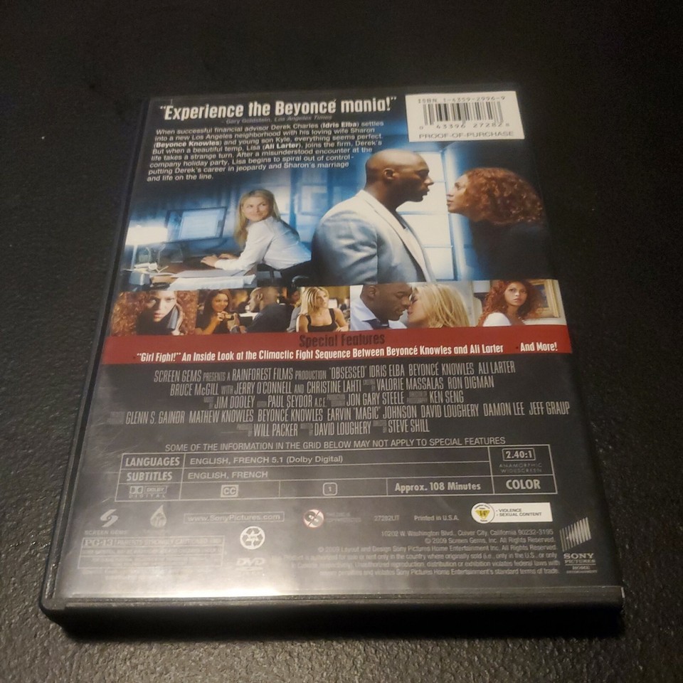 Obsessed [DVD] BEYONCE KNOWLES, Idris Elba [A} 43396272828| eBay