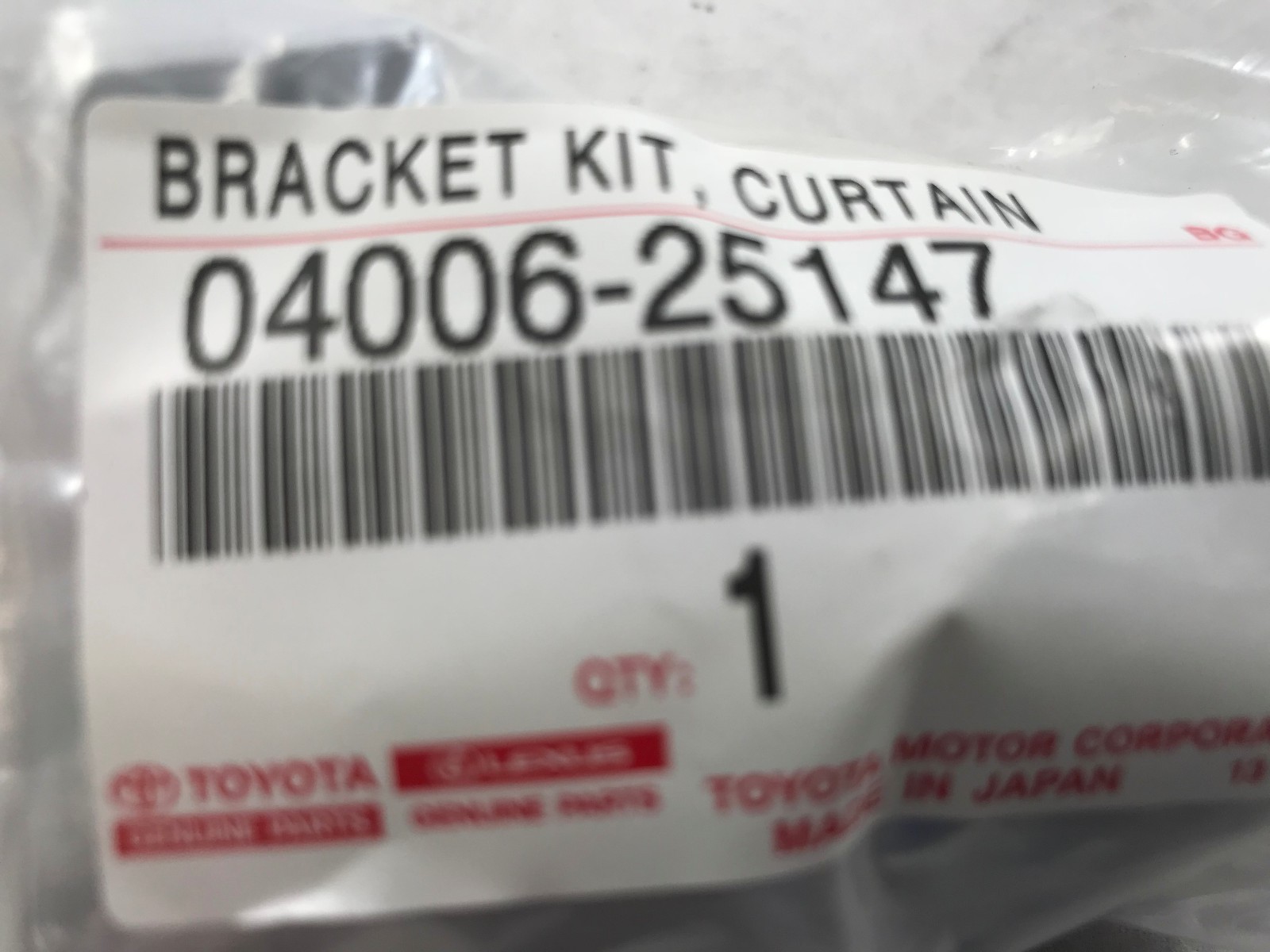 Toyota OEM Curtain Kit Bracket Assembly 04006-25147 Factory Various ...