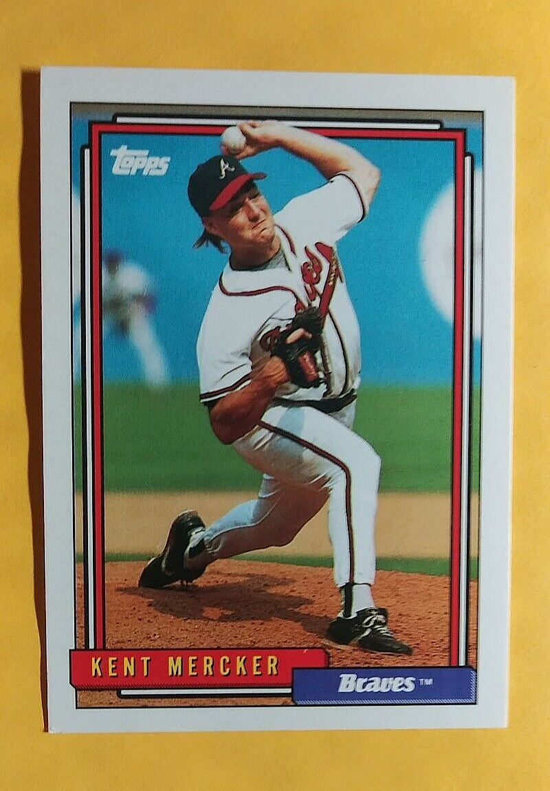 1992 Topps Baseball Card Kent Mercker Atlanta Braves #596 | eBay