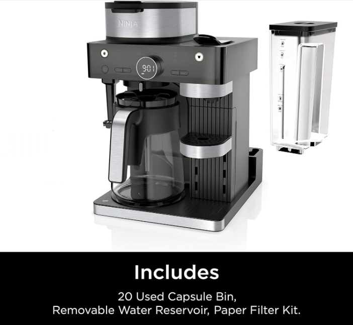Ninja CFN601 Espresso &Coffee Barista System Nespresso Capsule ...