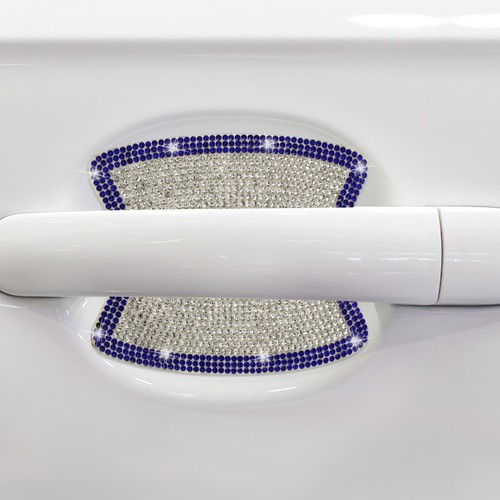 2 Pcs Car Door Handle Sticker Stickers Rhinestone Accessories | eBay ...