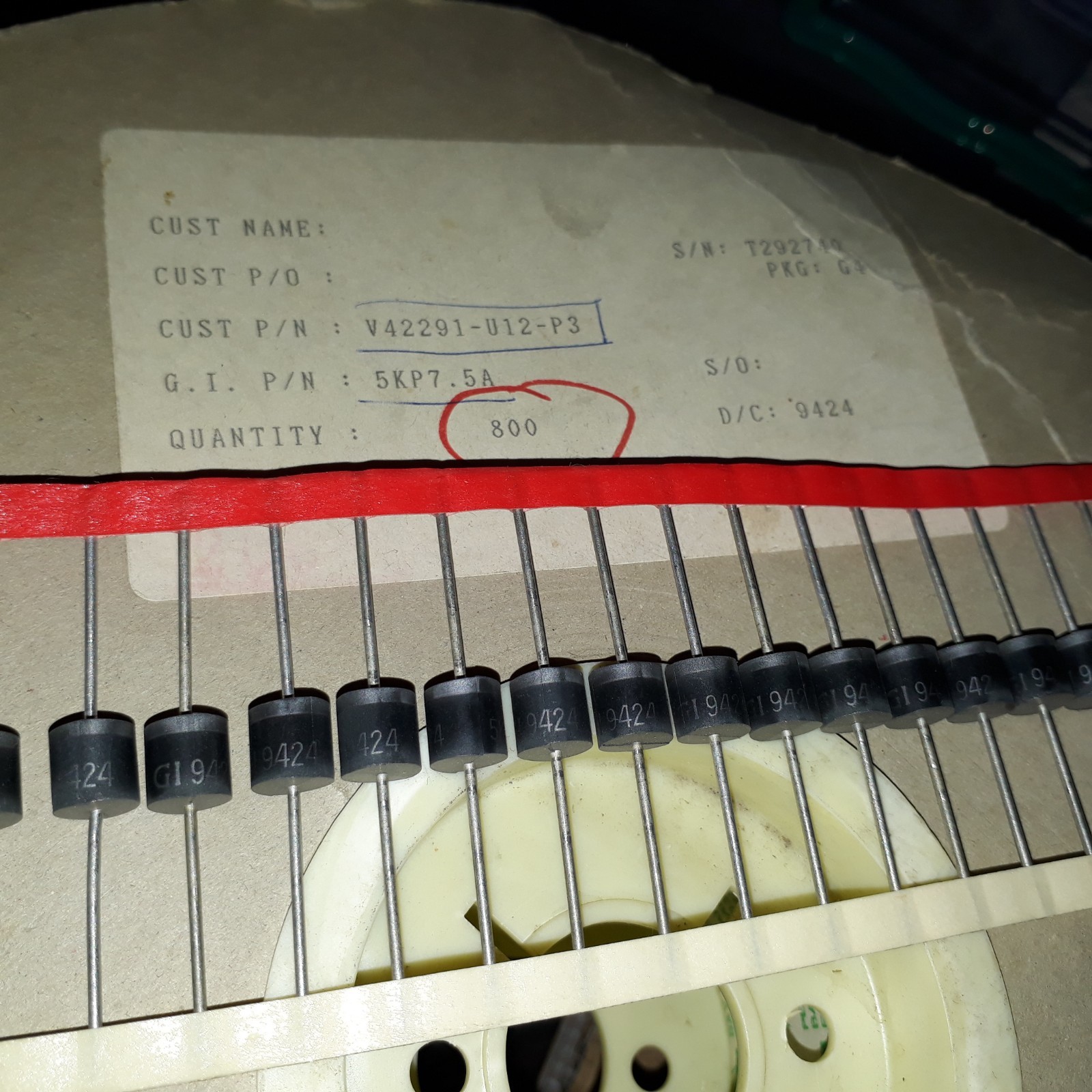 5PCS 5KP7.5A GENERAL INSTRUMENTS TVS DIODE 7.5VWM 12.9VC AXIAL | eBay