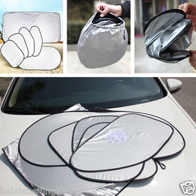 6x Car Window Sun Shade Foldable Windshield Shield Block Cover ...