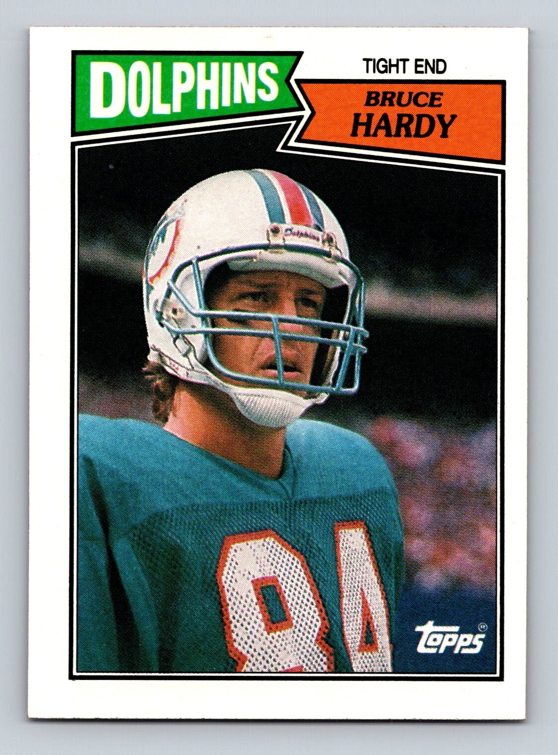 1987 Topps #239 Bruce Hardy Miami Dolphins | eBay