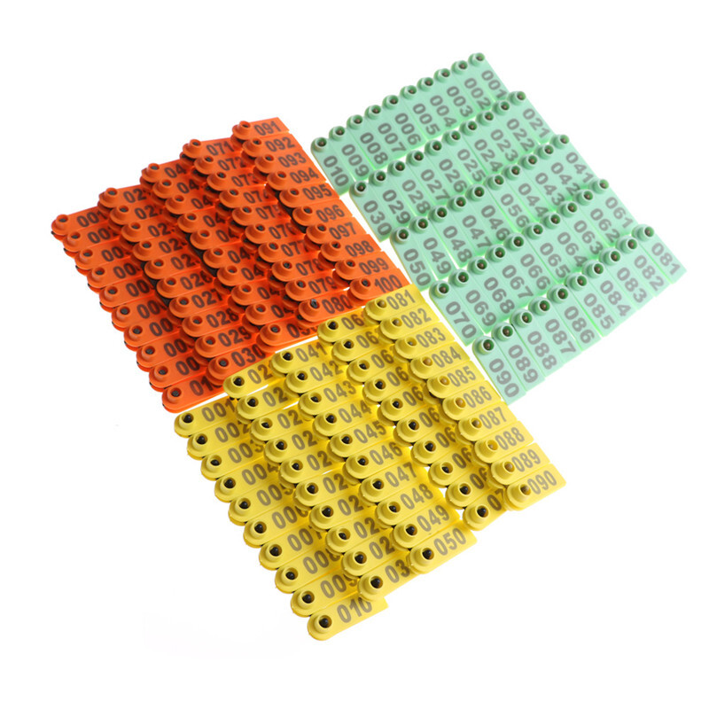100x Goat Sheep Pig Cattle Beef Plastic Livestock Ear Tag Number Tag | eBay