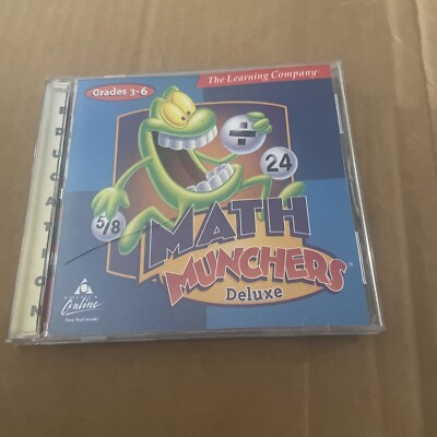 Math Munchers Deluxe PC Game CD Rom Vintage Learn At Home Tutoring ...