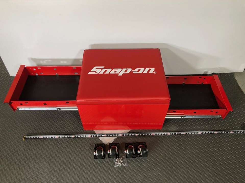 Snap-on Seat Creeper Roller Red Tool Box Casters Chair Snap on Unused ...