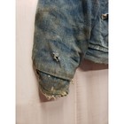 Vtg Wrangler Trucker Denim Jacket USA Sz 44 Sherpa Lined Distressed ...