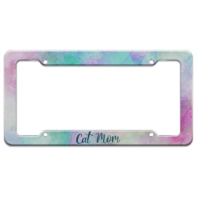 Cat Mom Colorful License Plate Tag Frame | eBay