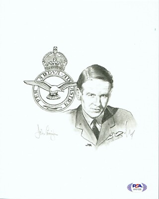 JOHN CUNNINGHAM SIGNED PRINT PSA DNA AH01028 (D) WWII RAF NIGHT FIGHTER ...