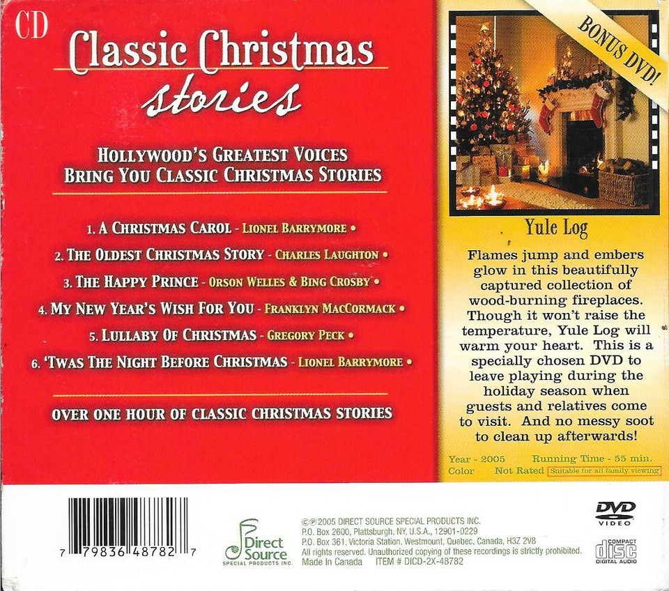 CD-Classic Christmas Stories-2005-2 CD/DVD SET-CHRISTMAS MUSIC-FREE ...