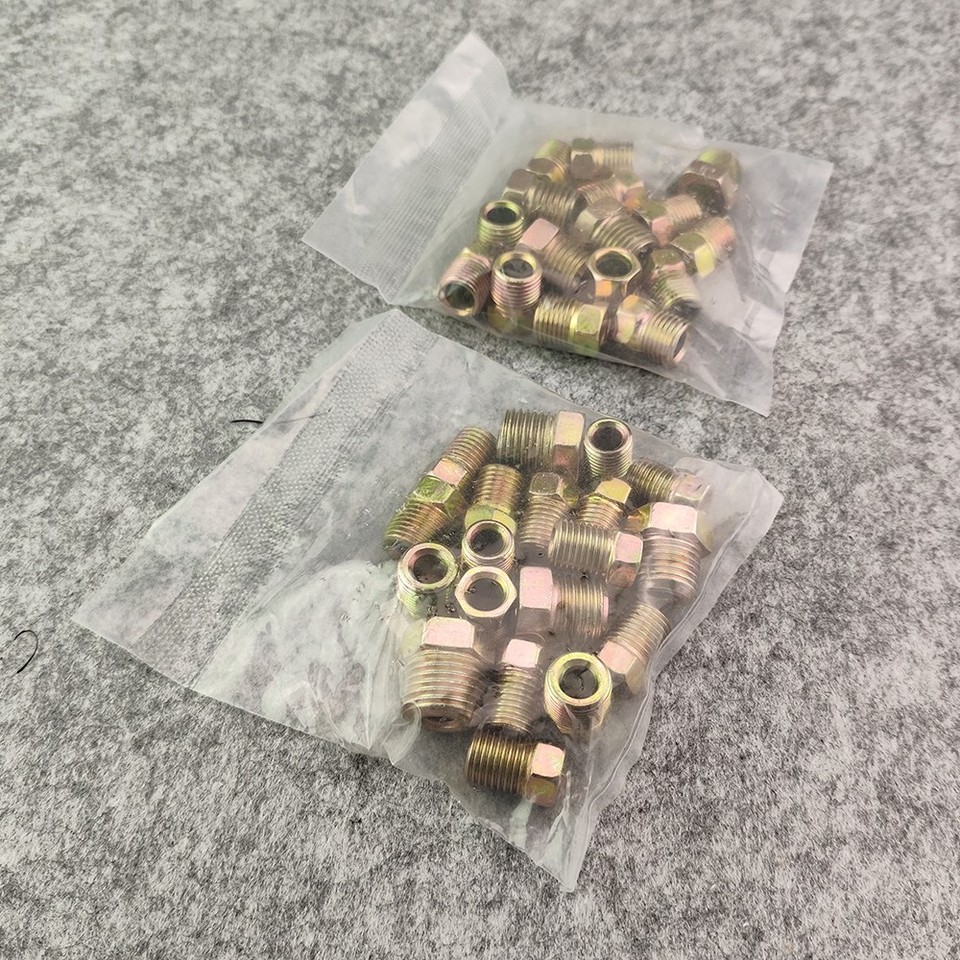 35pcs Brake Line Fitting Nuts Kit For 3/16" 1/4" Inverted Flares Brake ...