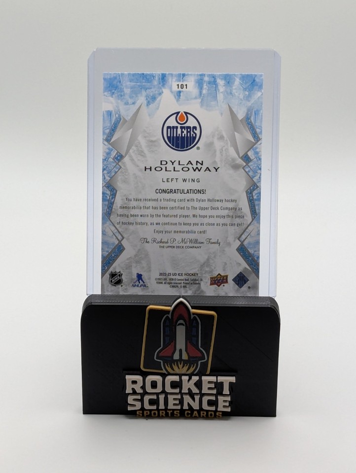 2022-23 Upper Deck Ice Rookies Dylan Holloway #101 Jersey Patch (MEM ...