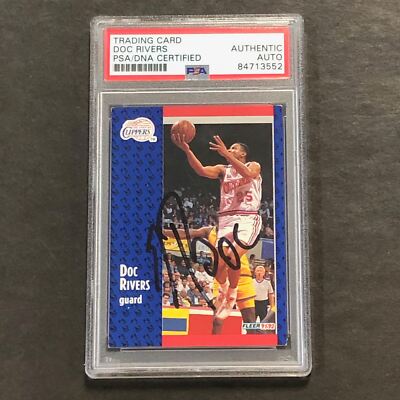 1991-92 Fleer #298 Doc Rivers Signed Card PSA Slabbed Clippers | eBay