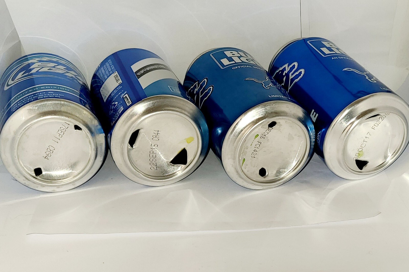 4 BEER CANS DETROIT LIONS BUD LIGHT NFL KICKOFF FOOTBALL MOTOWN ...