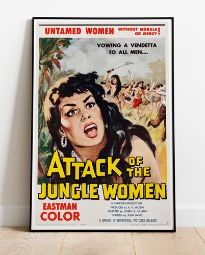 Attack Of The Jungle Women Repro Movie Poster 36"x24" /#132 | eBay