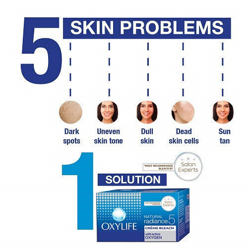 Oxylife Natural Radiance 5 Creme Bleach- With Active Oxygen-310 g | eBay