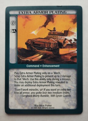 BattleTech CCG: EXTRA ARMOR PLATING | Common | SAVE UP TO 25% | Unltd ...