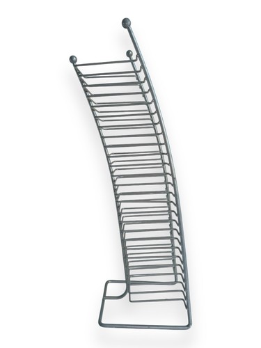 Vintage CD Rack / Shelf - Holds 25 CDs Metal Wire Freestanding Storage ...