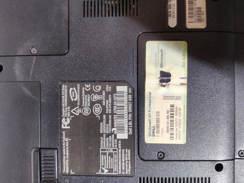 Vintage Dell PP21L Inspiron 1300 Celeron M, Untested But Complete ...