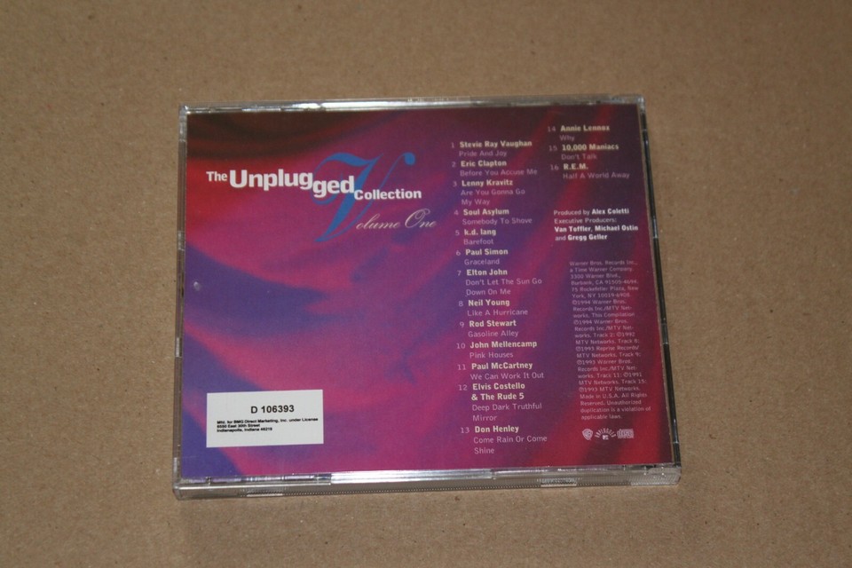 MTV Unplugged Collection Vol 1 CD 1994 D 106393 MINT | eBay