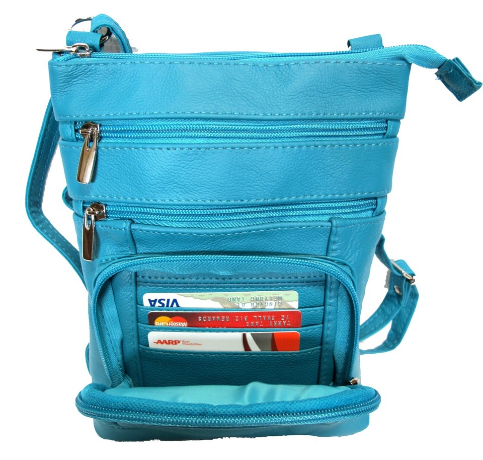 Leather Shoulder Bag Handbag Purse Cross Body Organizer Phone Pocket 10 ...