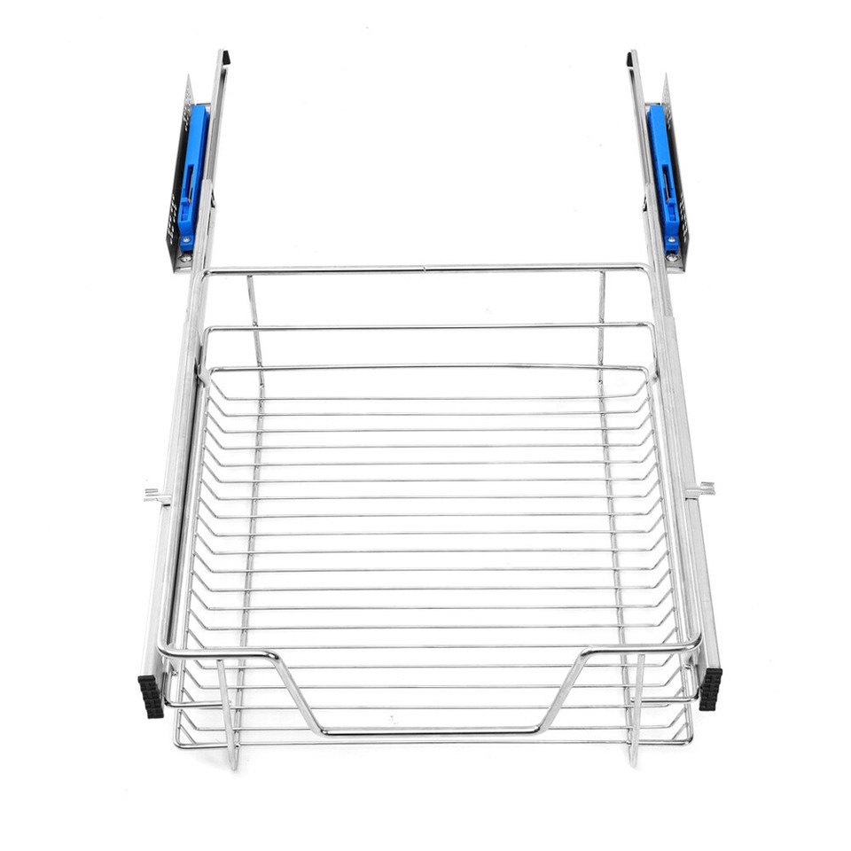 Pull Out Wire Basket Steel Kitchen Larder Storage For Cupboard Drawer ...