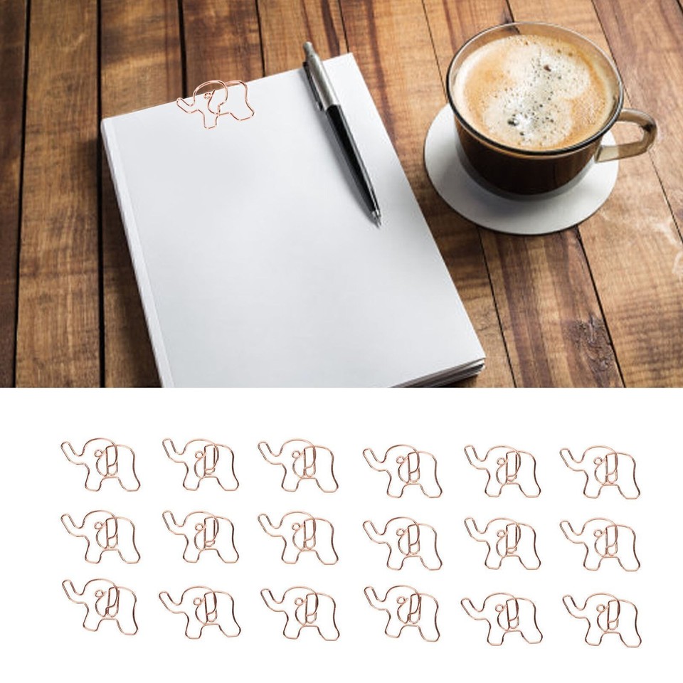 100pcs Paper Clips Prevent Slip Cute Animal Shaped Decorative Metal ...