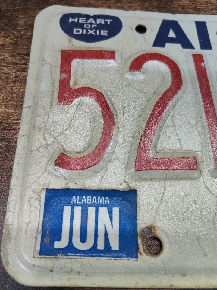 Alabama AL License Plate Tag 1988 80s 90s ️ Heart Of Dixie ️ 1987 52 L ...
