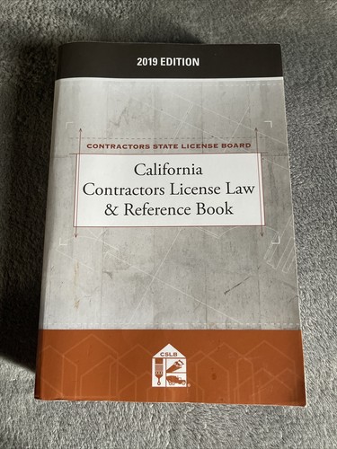 California Contractors License Law & Reference Book 2019 for sale ...