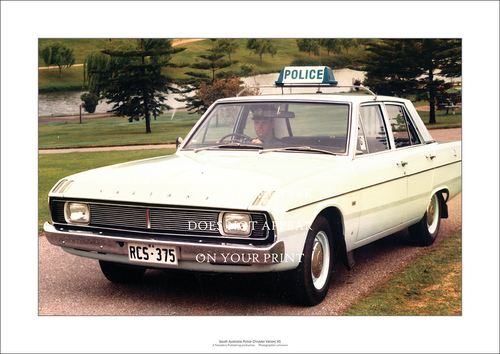 Chrysler Valiant VG A3 Art Print – Sth Australia Police Car – 42 x 29 ...