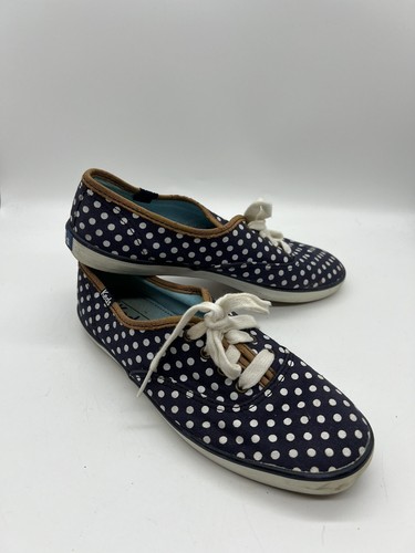 Keds Size 6 Navy Polka Dot Canvas Low Top Sneakers Women's Imperfect | eBay