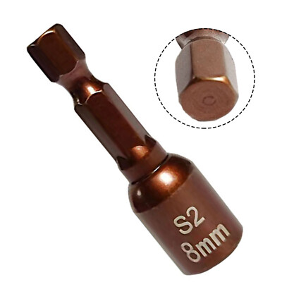 8mm Magnetic Nut Screwdriver Socket Bit Hex Shank Driver Adapter Socket ...