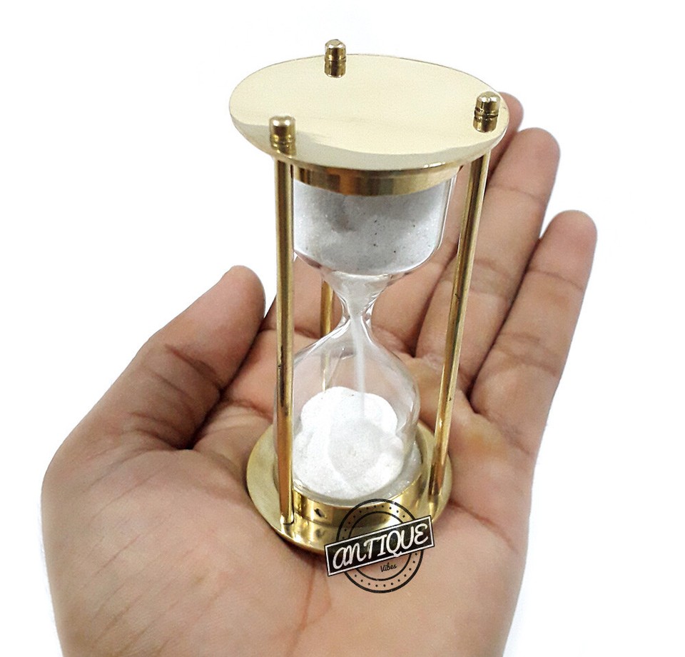 Mini Sand Timer Brass Hourglass Antique Maritime Kitchen Play Game ...