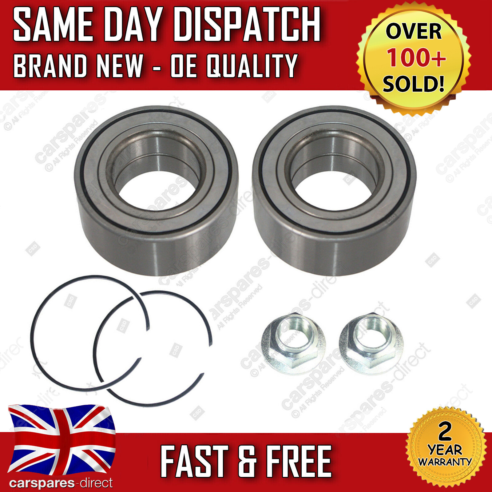 LAND ROVER FREELANDER 1998>2006 FRONT OR REAR HUB WHEEL BEARING KIT ...
