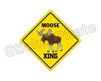 *Aluminum* Moose Crossing Funny Metal Novelty Sign 12"x12" | eBay