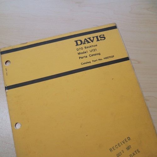 CASE DAVIS D70 LOADER Backhoe Parts Manual Book attachment list catalog ...