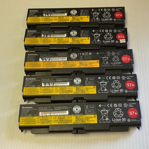 Lot of 5 OEM Lenovo ThinkPad Battery 57+ 5200mAh - 70-79%+ Health | eBay