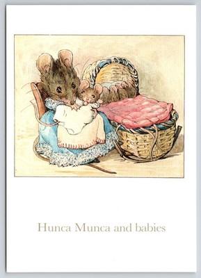 Hunka Munka Mouse & Her Baby Mice Beatrix Potter Postcard UNP 4x6 | eBay