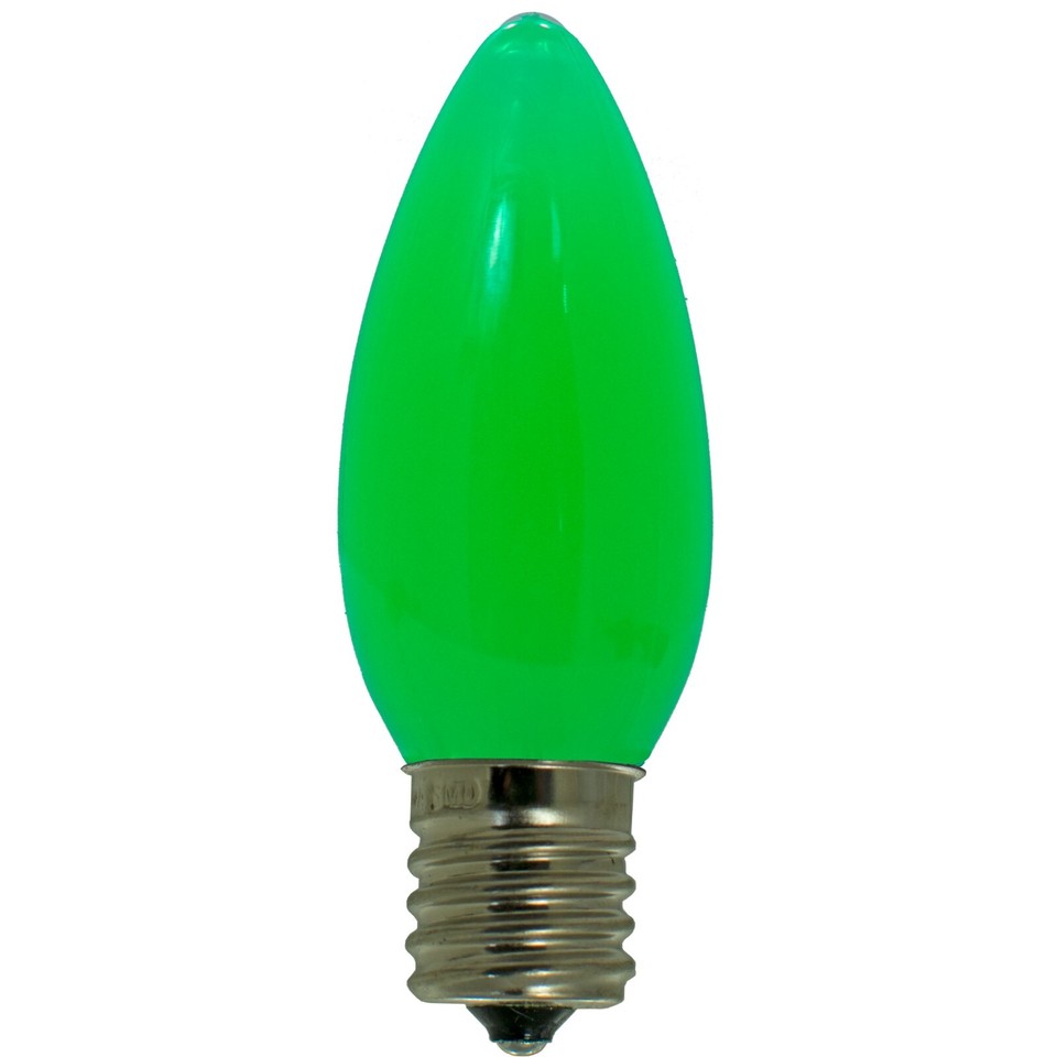 LED Multi-Color Solid Ceramic Light Bulbs, C9 Steady Xmas Lights, 1 Box ...