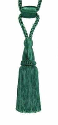 (DE) Raffhalter Quaste 16 cm m.Kordel 5 0cm Grün Gardinenhalter Deco ...