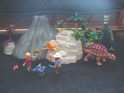 Playmobil 100% Complete Set 5230 Large Exploding Volcano with T-Rex ...