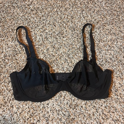 CUUP The Plunge Bra Sheer Mesh Unlined Adjustable Straps Black 34E | eBay