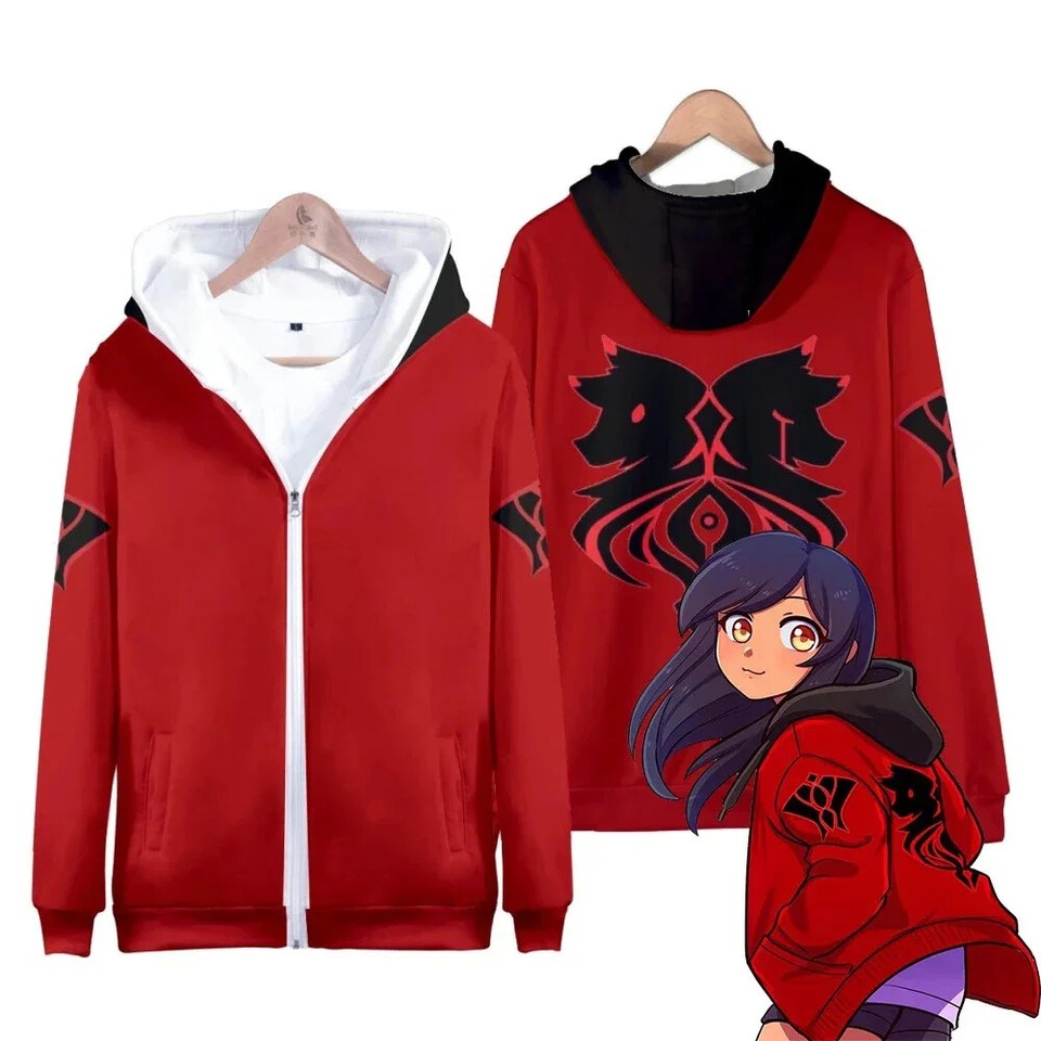 Aphmau Cosplay Hoodies Aaron Zipper Varsity Jacket Merch Zip Up Hoodies ...