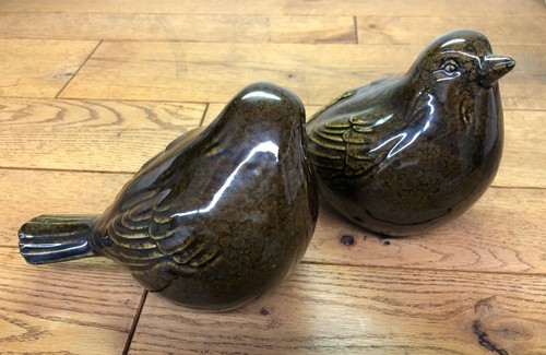 Ceramic Brown Tan Speckled Sparrow Figurine Bird Collectible | eBay