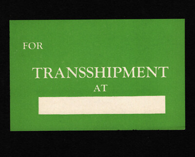 OPC Vintage Transocean Air Lines 5" Transshipment Label MNH | eBay